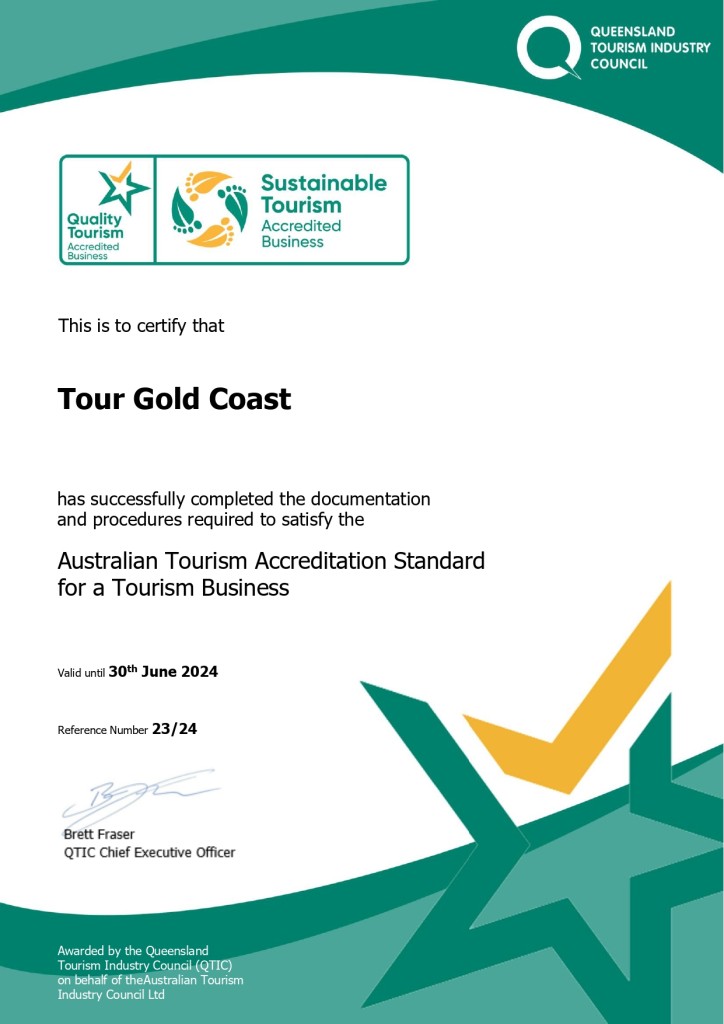 Sustainable Tourism Accreditation Renewal is Complete! - Tour Gold Coast